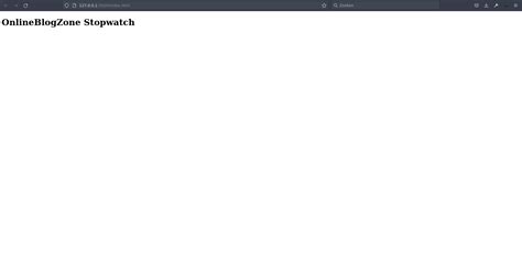 How To Create A Javascript Stopwatch Online Blog Zone