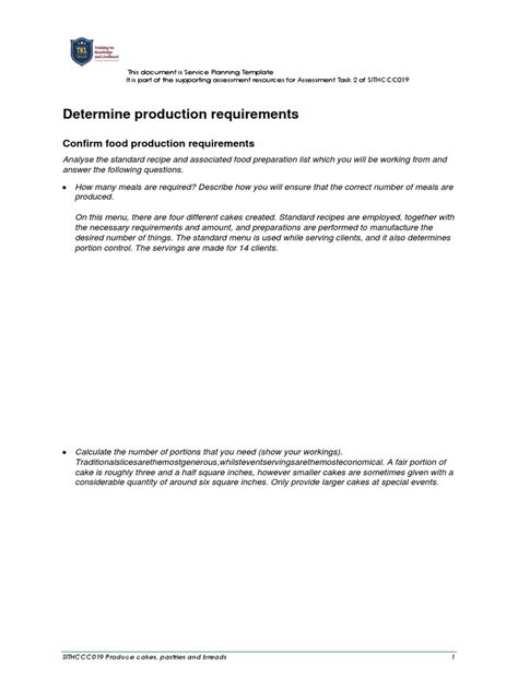 Service Planning Template 019 Pdf Cakes Baking