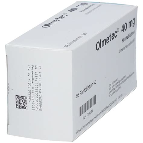 Olmetec 40 Mg Filmtabletten 98 St Mit Dem E Rezept Kaufen Shop Apotheke