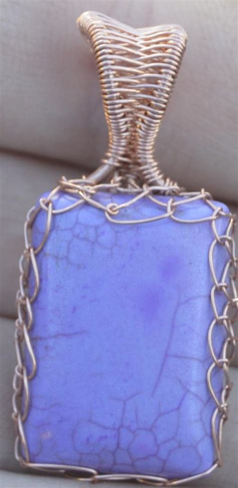 Netted Bezel For A Cabochon Wire Weaving