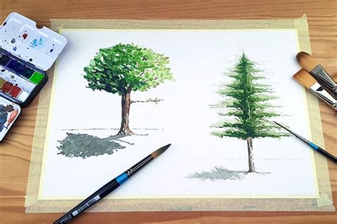 Watercolor Trees Techniques