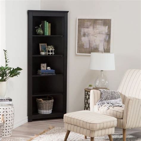 Small Black Corner Bookcase At Iva Blackburn Blog