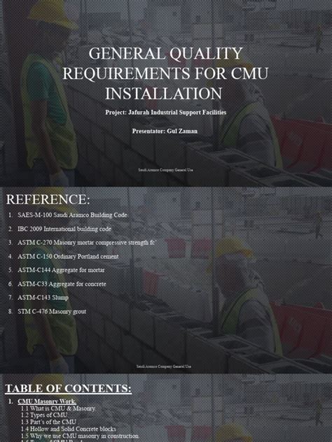 Quality Rquirements During The Installation Of Cmu Block Pdf Quality Rquirements During The Installation Of Cmu Block Pdf