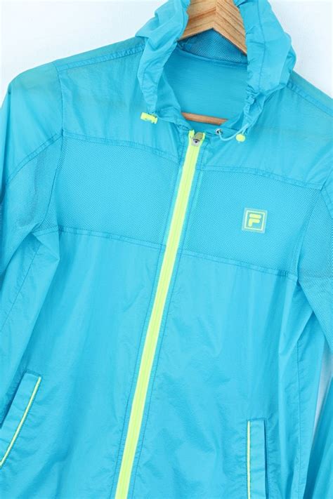Ws 휠라 집업 바람막이 점퍼자켓 하늘색 운동 경량 세컨웨어