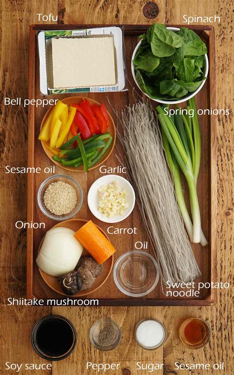 Japchae Ingredients Japchae