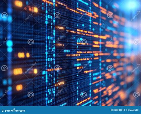 Digital Code Flow A Visual Representation Of Data Flow Stock Image Image Of Computer