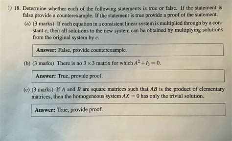 Solved Determine Whether Each Of The Following Chegg