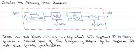 Solved Consider The Following Block Diagram Does The Red