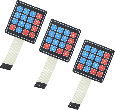 Jp Kkhmf 3pcs 16 Keys 44 Membrane Switch Keypad Matrix