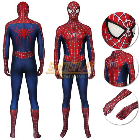 Spider Man Cosplay Costume Spider Man 2 Tobey Maguire Suit