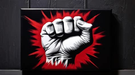 Fist Impact Symbolizing Power And Protest Premium Ai Generated Image