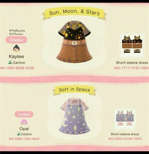 Sun Moon And Stars Space Outfit Animal Crossing Design Codes
