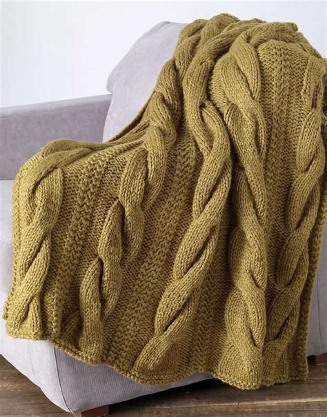 Cozy And Complimentary Effortless Cable Knit Afghan Patterns