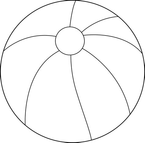 Printable Colorful Ball Coloring Page