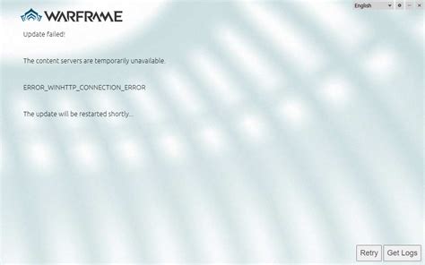 Warframe Giving Me An Error Code Errorwinconnectionerror And Refuses To Update Rwarframe