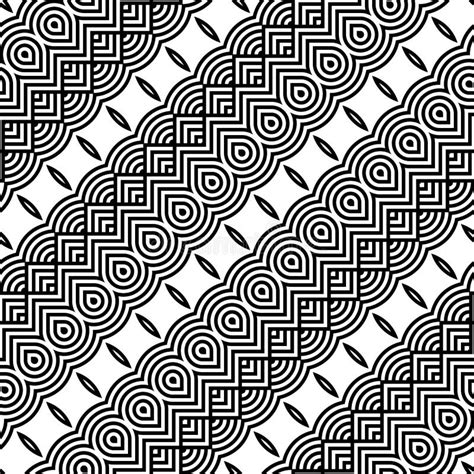 Design Seamless Monochrome Decorative Pattern Stock Vector Illustration Of Design Curve 94550743