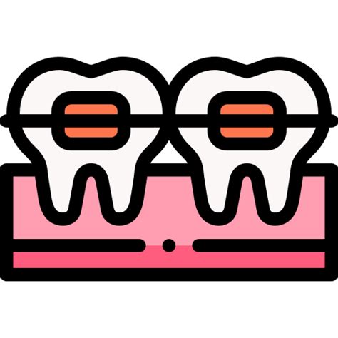 Braces Detailed Rounded Lineal Color Icon