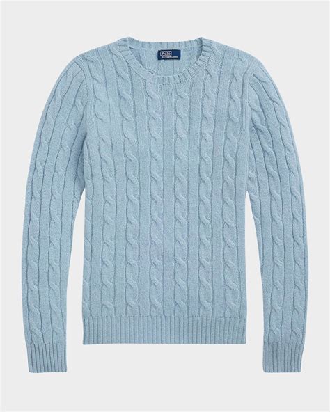 Polo Ralph Lauren Cable Knit Cashmere Sweater Neiman Marcus