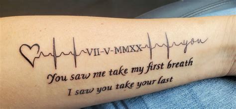 Life Goes On Tattoo With Heart Beat