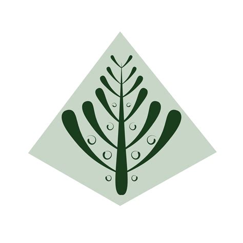 Drawing Of A Tree In A Rectangle For Emblem Logo Ecology Wood
