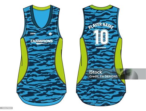 여성 위장 민소매 탱크 탑 스포츠 티셔츠 저지 디자인 컨셉 일러스트 일러스트는 배구 저지 축구 넷볼 라운드 넥 스포츠 유니폼에 적합한 소녀와 숙녀에게 적합 0명에 대한 스톡