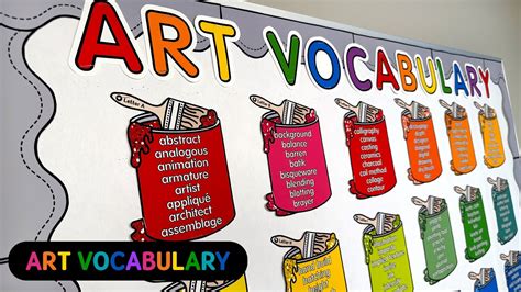 Art Vocabulary Word Wall At Lisa Mccoy Blog