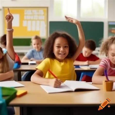 Elementary Students Engaged In Math Class Activities On Craiyon