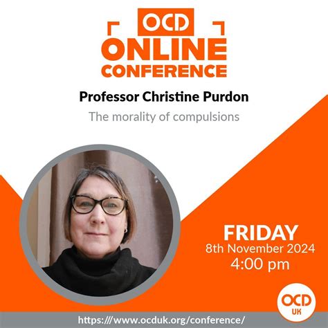 Dr Christine Purdon On Linkedin Looking Forward To Giving This Talk For Ocduk This Friday