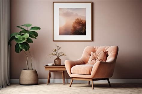 Premium Ai Image Modern Classic Style Living Room Interior Design