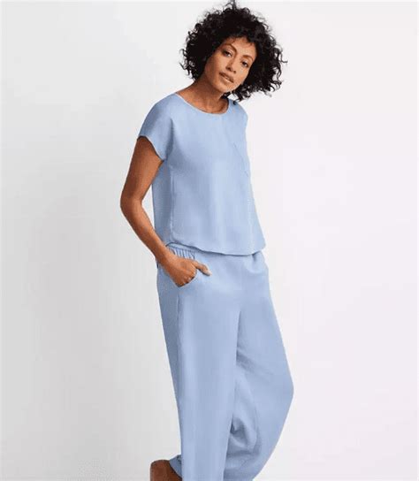 State Of Day Womens 2 Pc Crepe De Chine Short Sleeve Pajama Set