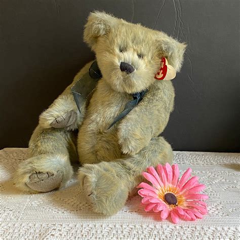 Vintage Ty Teddy Bear Ty Classics Plush Stuffed Grey Teddy Bear