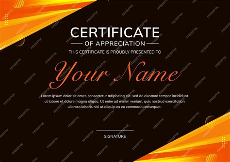 Premium Vector Abstract Elegant Certificate Of Appreciation Template