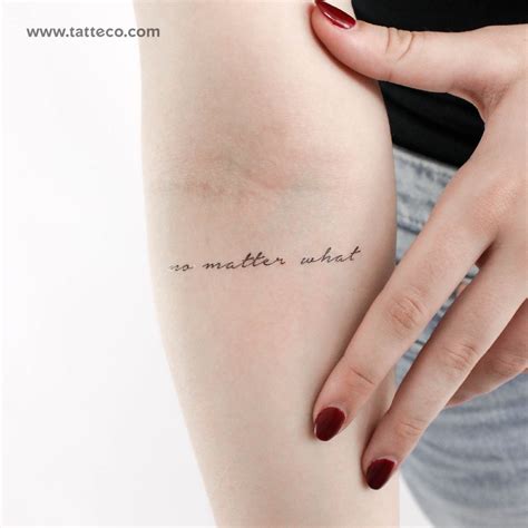 No Matter What No Matter Where Tattoo