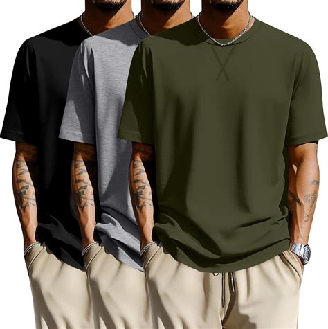 Neer 3 Pack Mens Big And Tall T Shirts Cotton Short Sleeve Crewneck