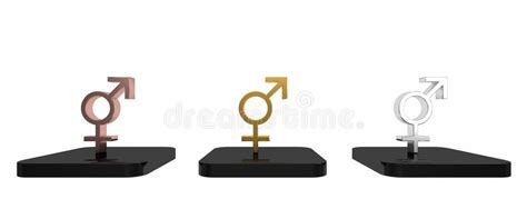 Colorful Gender Icon Isolated On White Background Symbols Of Men And Women Sex Symbol