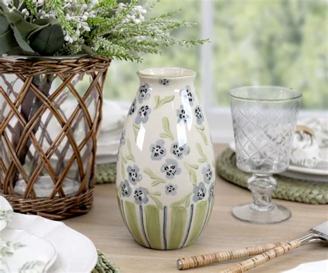 Isobel Blue Floral Vase
