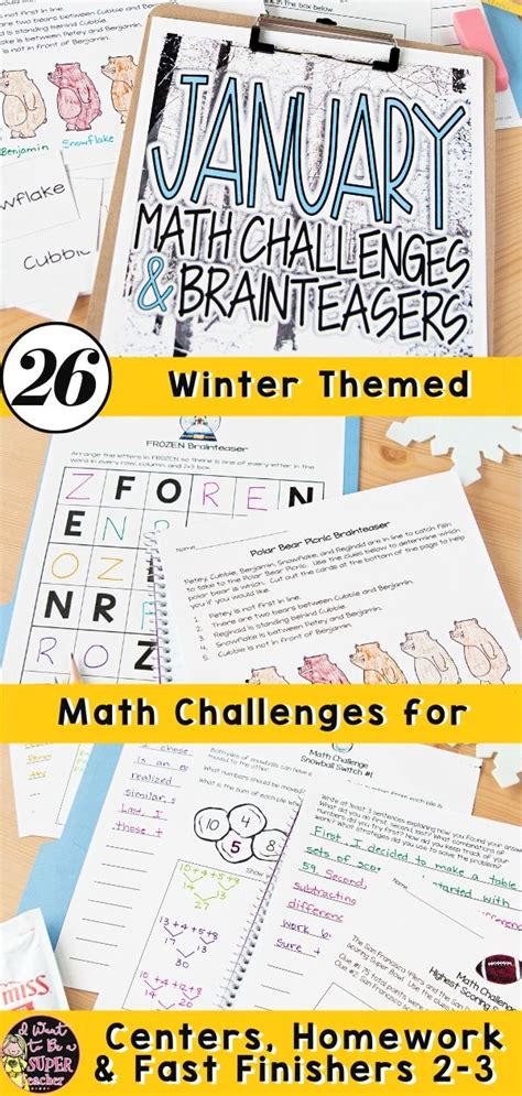 January Math Worksheets Winter Math Activities Ted And Talented