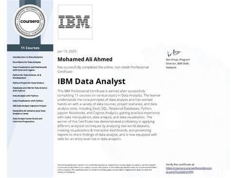 Dataanalytics Ibmcertificate Lifelonglearning Sql Python Excel