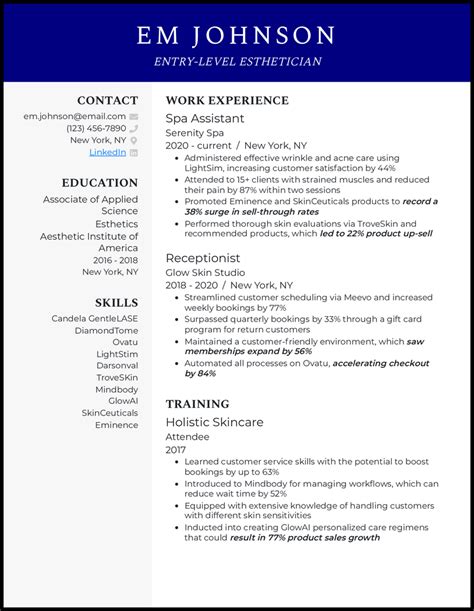 Esthetician Resume Sample 1072x1427