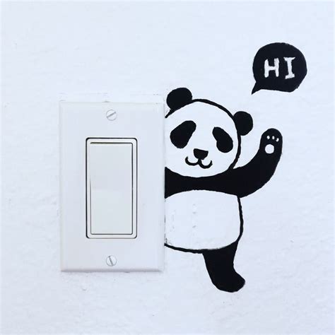 Panda Light Switch Decal Design