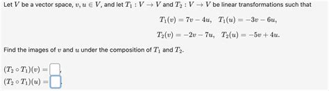 Solved Let V Be A Vector Space V UinV And Let T VV And Chegg