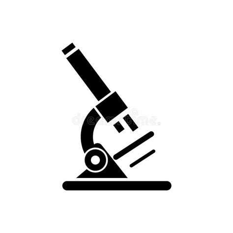 Simple Laboratory Monocular Microscope Icon Stock Vector Illustration