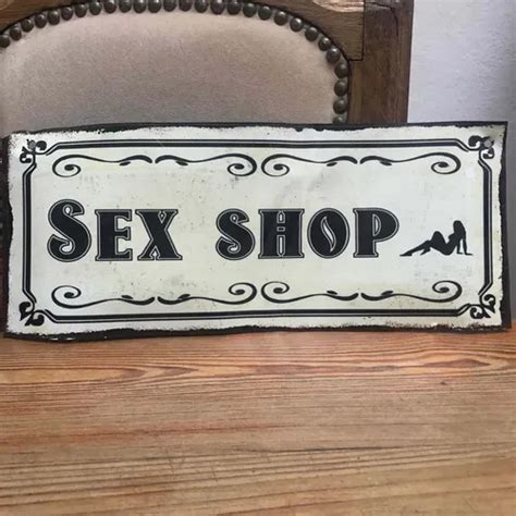 Cartel De Chapa Simil Antiguo Sex Shop Mercadolibre