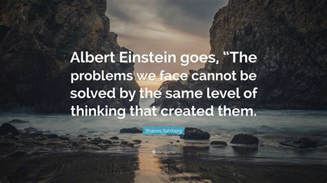 Sharon Salzberg Quote “albert Einstein Goes “the Problems We Face