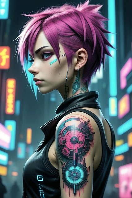 生成されたai サイバーパンク キャラクター Pixabayの無料画像
