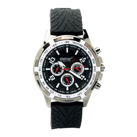 Reloj Steiner De Pulso Negro Para Caballero