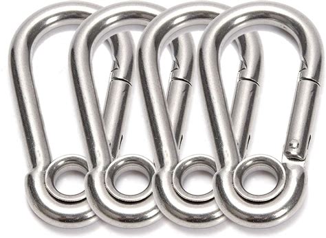 Large Spring Snap Hook Carabiner 304 Stainless Steel Snap Hook Heavy