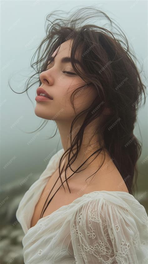 Premium Photo Close Up Side Portrait View A Grown Up Woman Lightly
