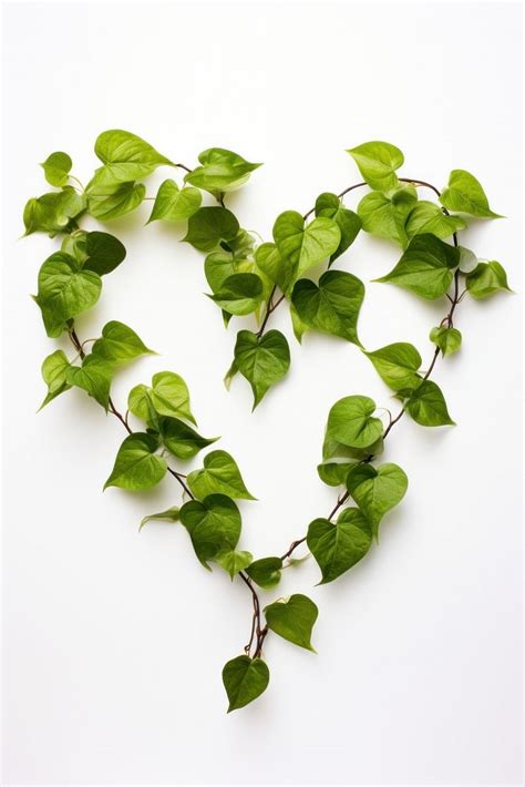 Heart Shape Grenn Leaves Branch Premium Photo Rawpixel