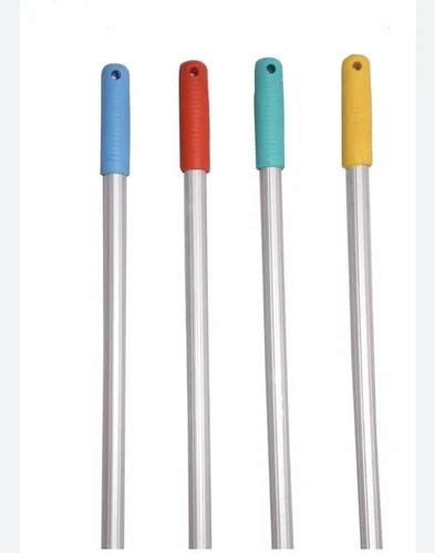5 Feet Aluminum Aluminium Mop Stick With Colour Coded Grip For Floor